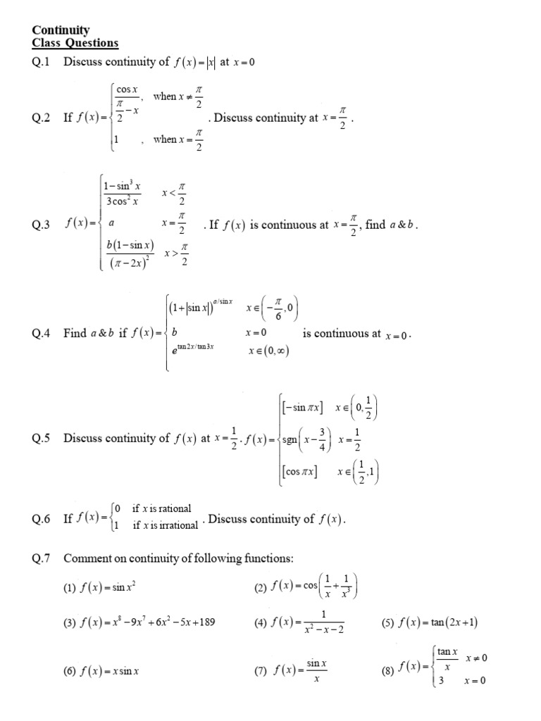 Continuity (1) | PDF | Mathematical Analysis | Mathematics