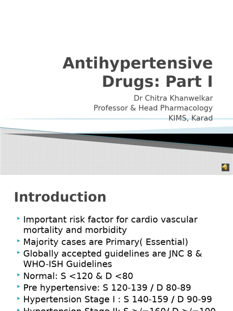 Antihypertensive Drugs Part I Pdf