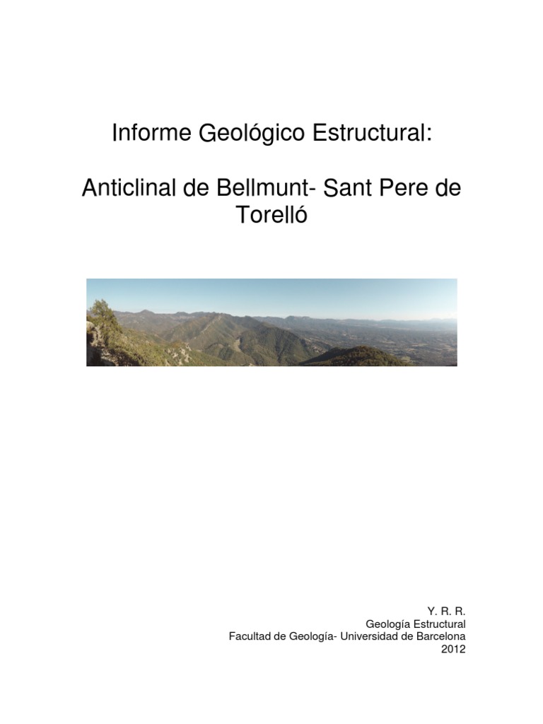 Geo Estructural Anticlinal de Bellmunt | PDF | Estrato | Elipse