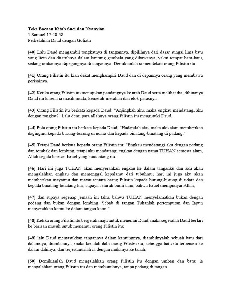 Teks Bacaan Kitab Suci | PDF