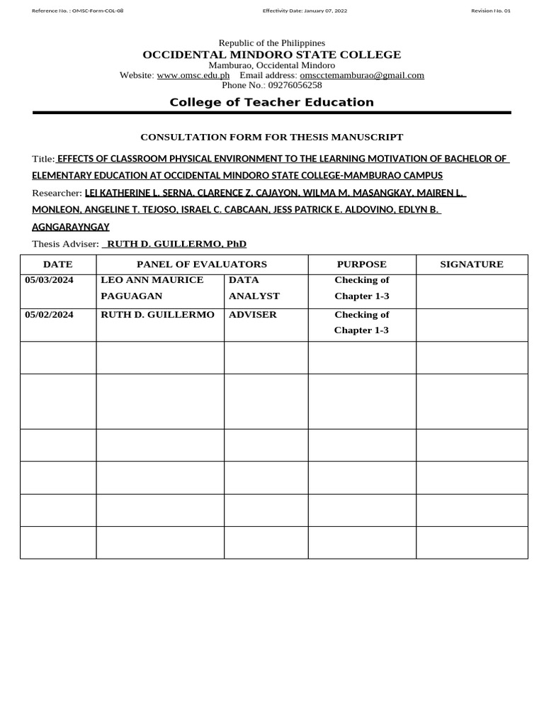 Consultation Form | PDF