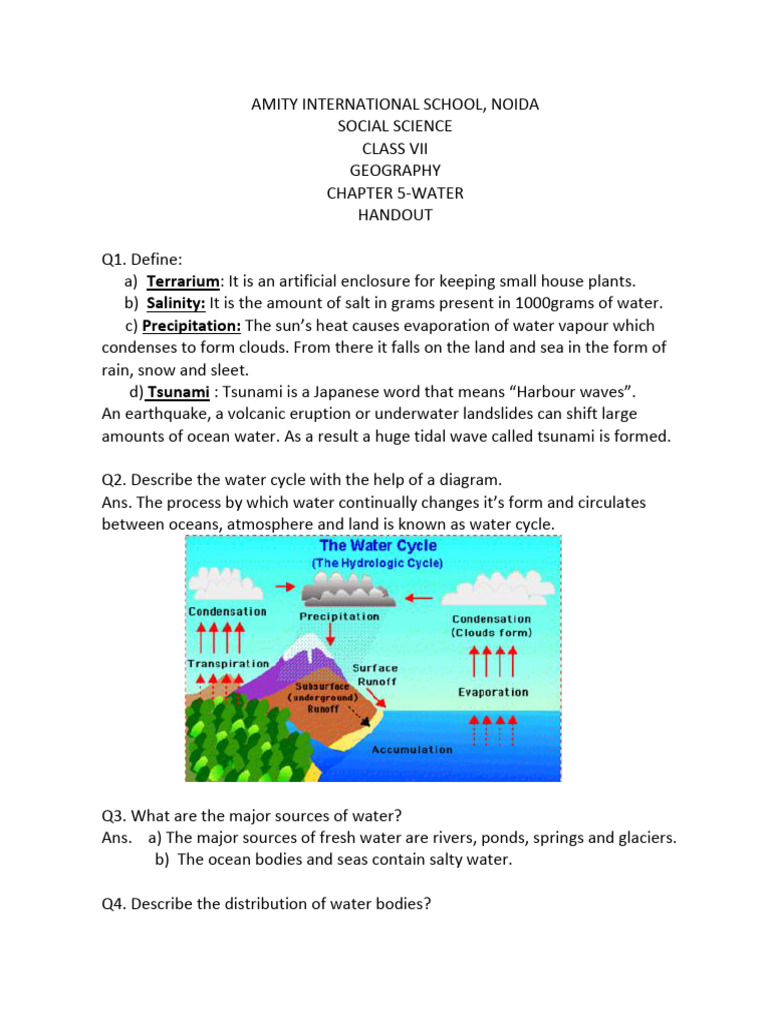 HANDOUT WATER-converted-1 (4) | PDF | Tide | Oceans