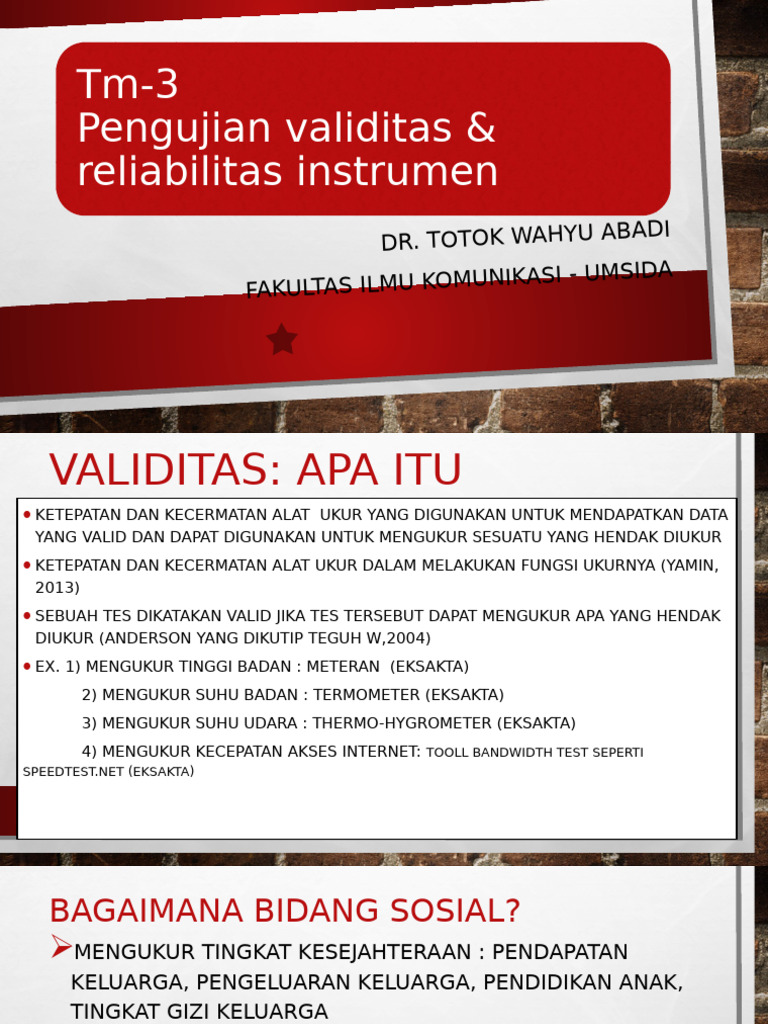 TM-3 - Uji Validitas | PDF