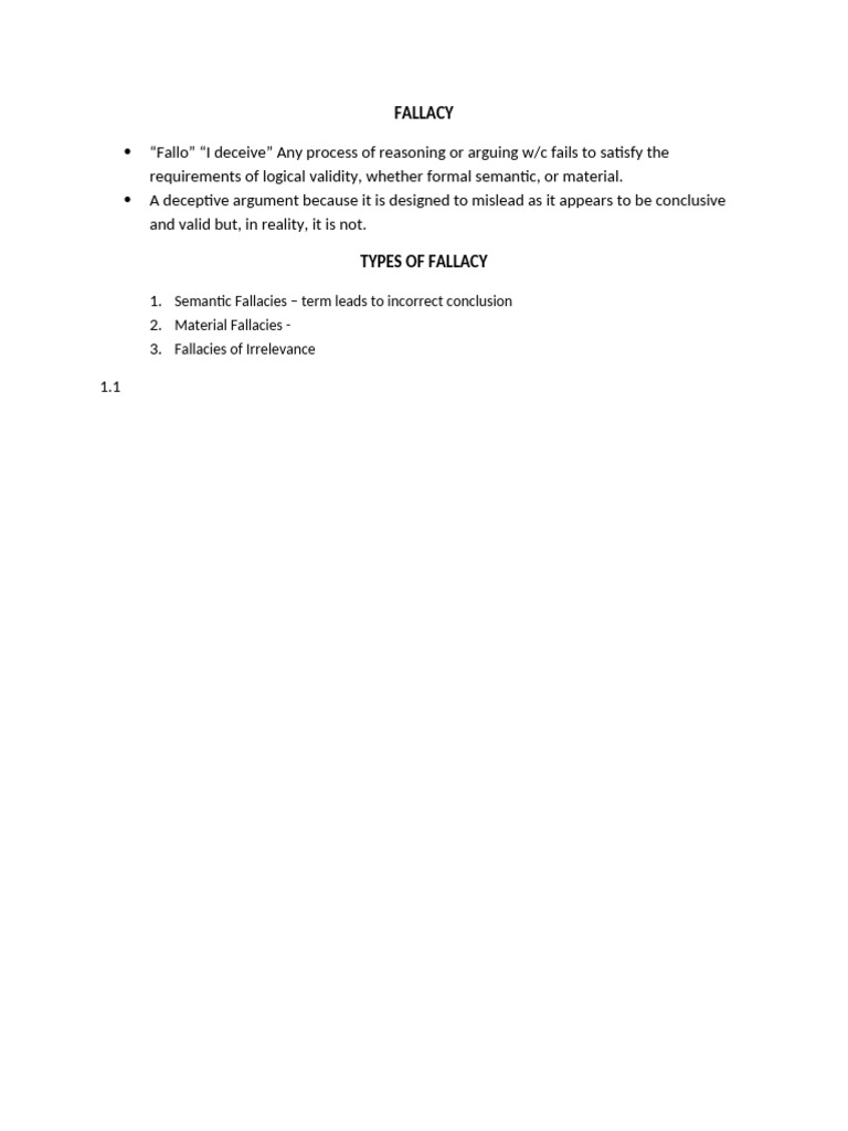 Fallacy | PDF