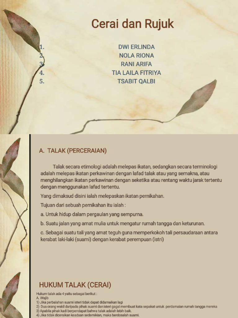 Cerai Dan Rujuk | PDF