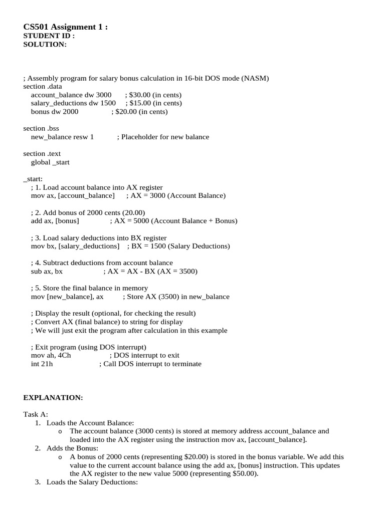 CS501 Solution | PDF