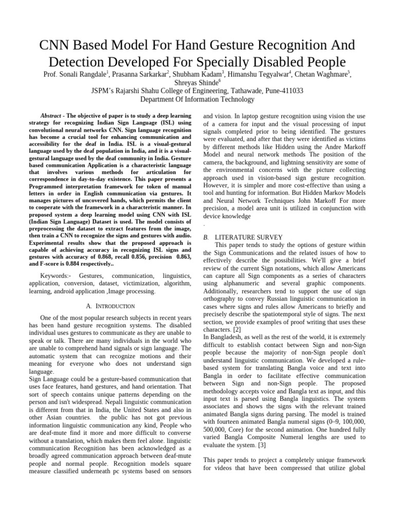 Paper Hand Gesture Updated | PDF | Deep Learning | Artificial Neural ...