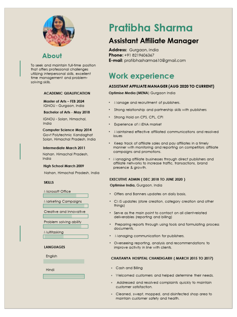 Cv Pdf Business Computing