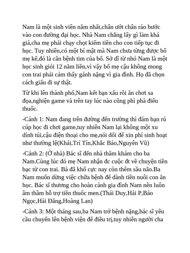 Kịch bản HDTN | PDF
