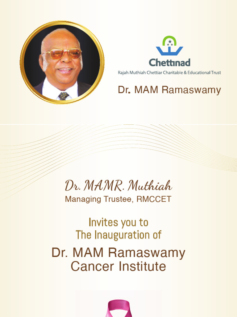 DR. MAM Ramaswamy Cancer Institute | PDF
