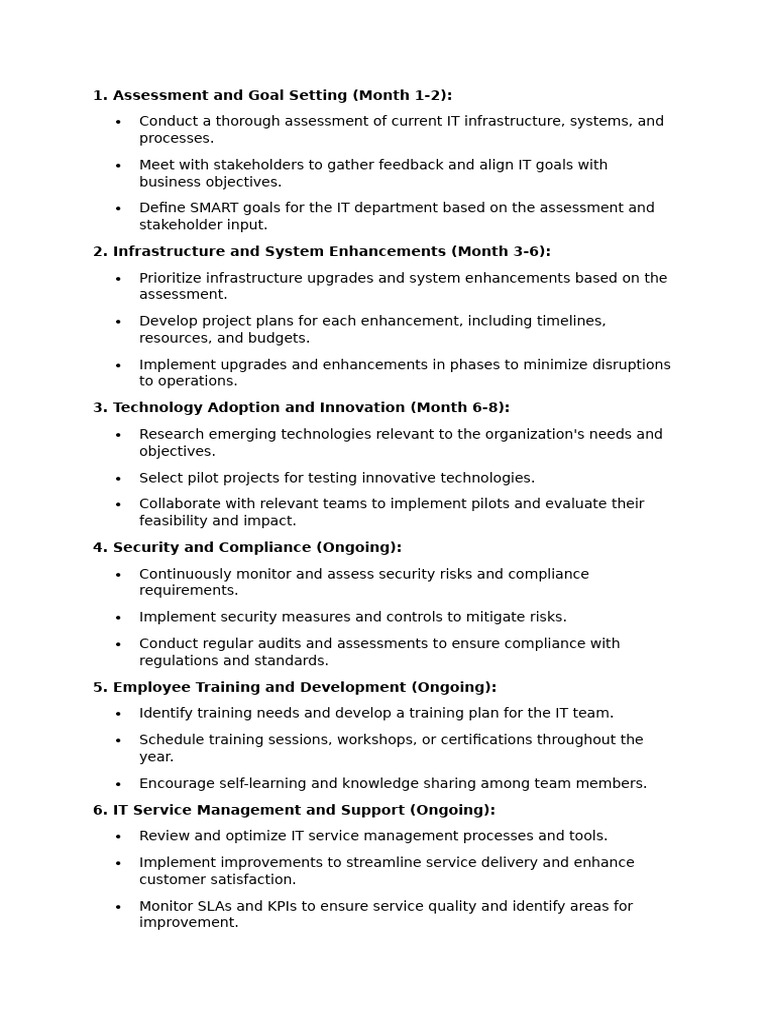 Year Blueprint IT Dept | PDF | Performance Indicator | Collaboration