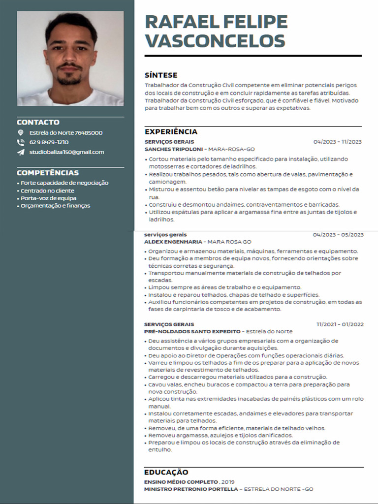 Curriculum Rafael Felipe Vasconcelos | PDF