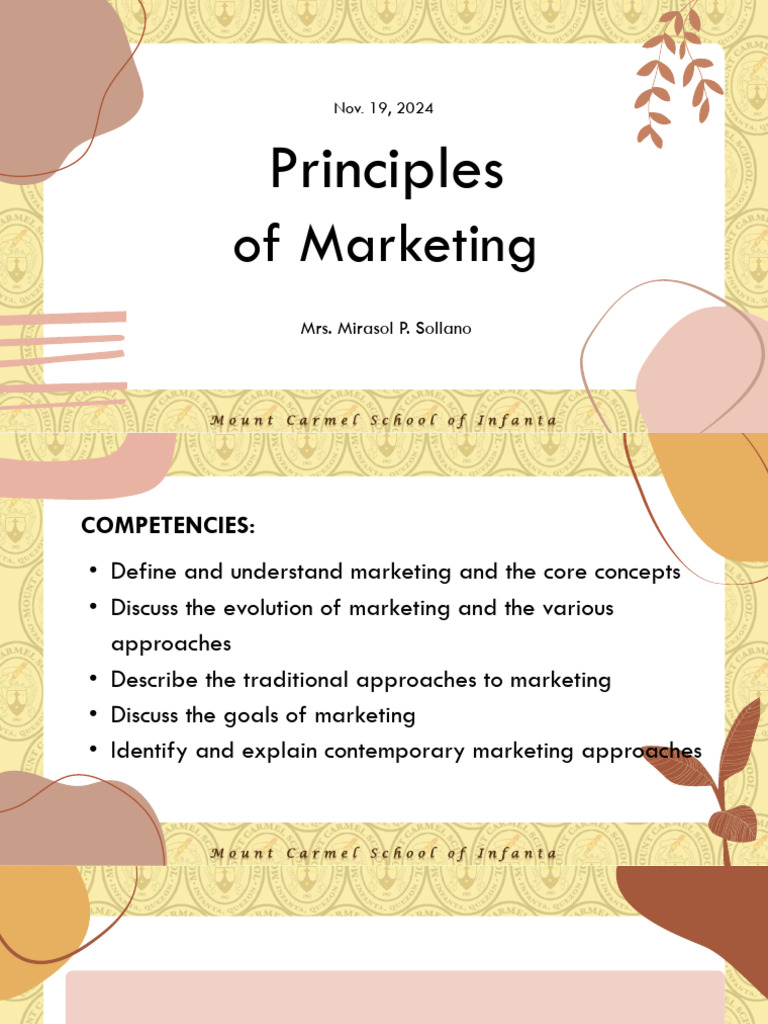 Marketing Principles and Approaches Explained | PDF | Marketing | Pricing