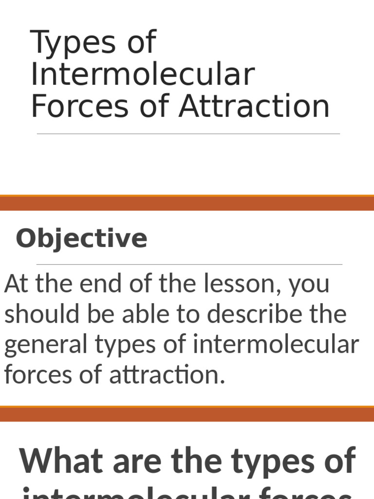 Chemistry Students' Guide to IMF | PDF | Intermolecular Force ...