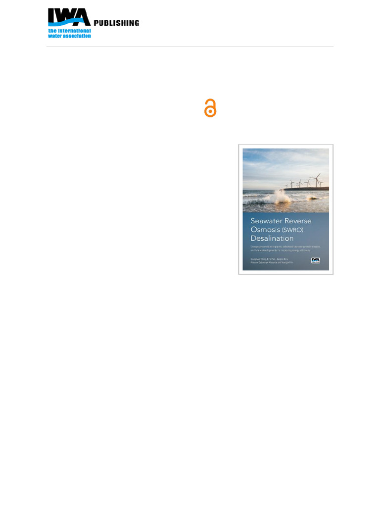 IWA Publishing - Seawater Reverse Osmosis (SWRO) Desalination - Energy ...