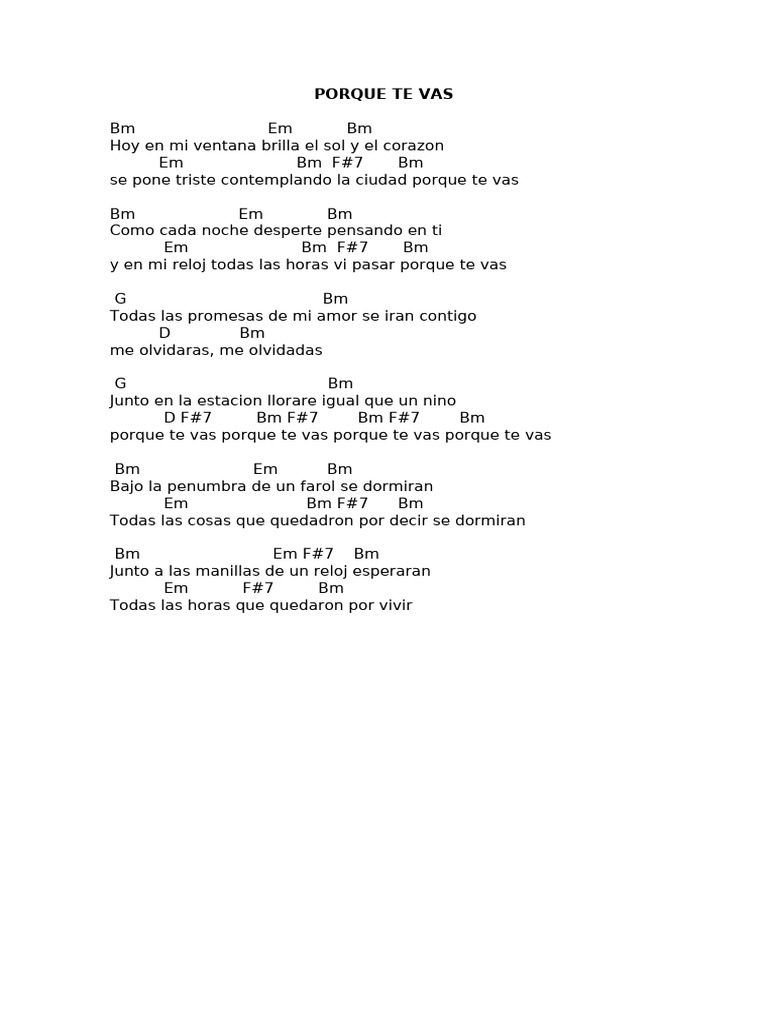 Porque Te Vas | PDF