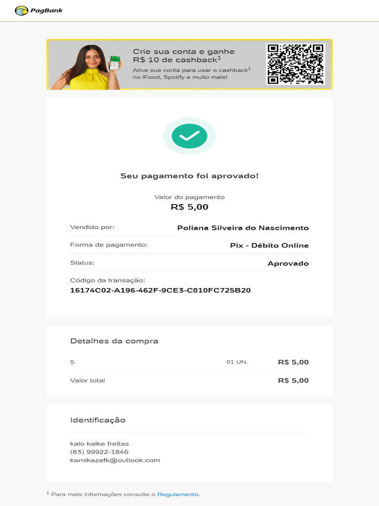 Comprovante Pagbank | PDF