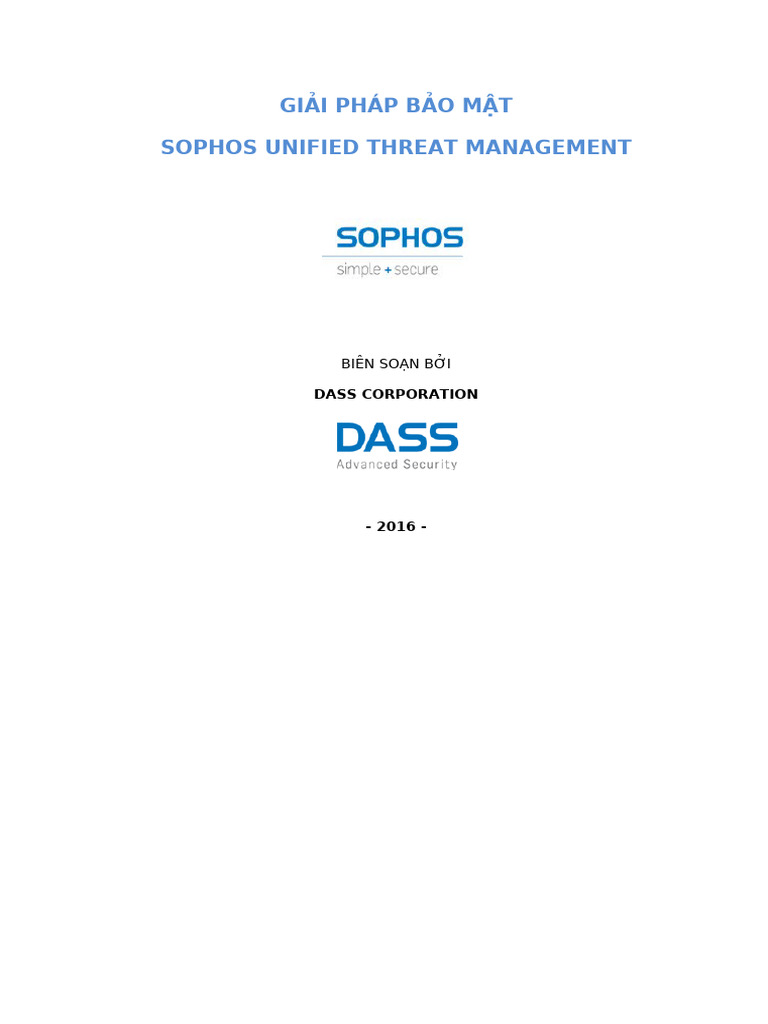 Dass-sophos Utm Sg Series Solution | PDF