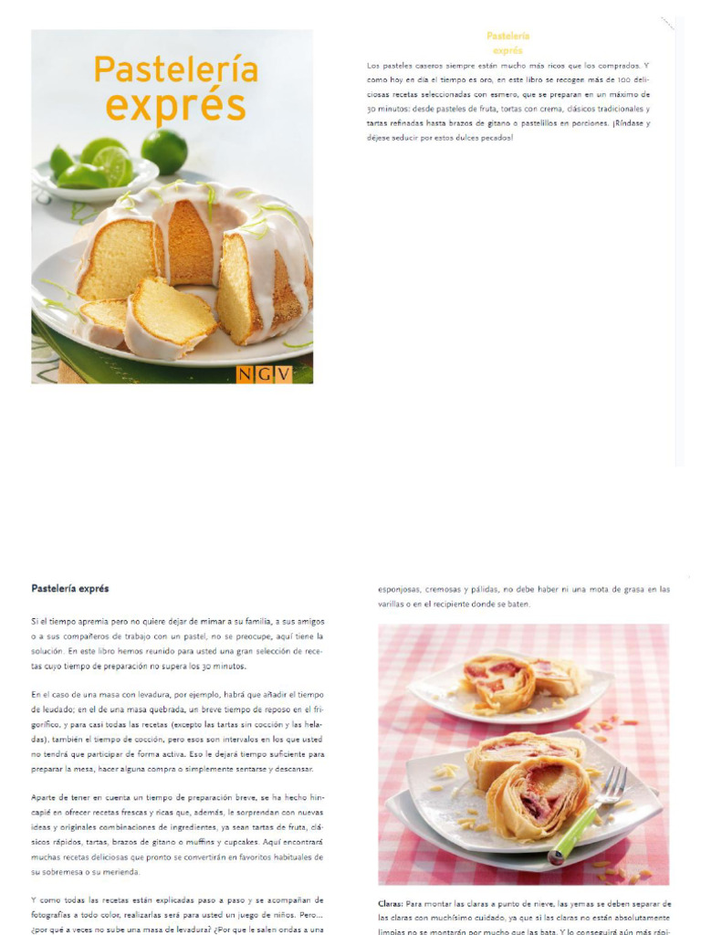 Libro de Recetas, Postres. | PDF
