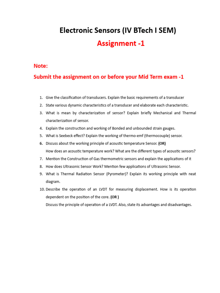 ES Assignment 1 | PDF