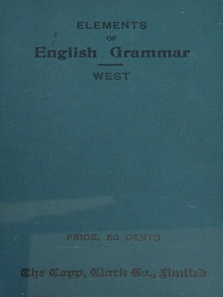 Elements of English Grammar Guide | PDF | German Language | English ...