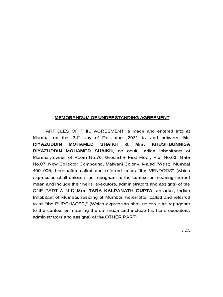 Mr. RIYAZUDDIN MOHAMED SHAIKH & Mrs. KHUSHBUNNISA RIYAZUDDIN MOHAMED SHAIKH | PDF | Business Law ...