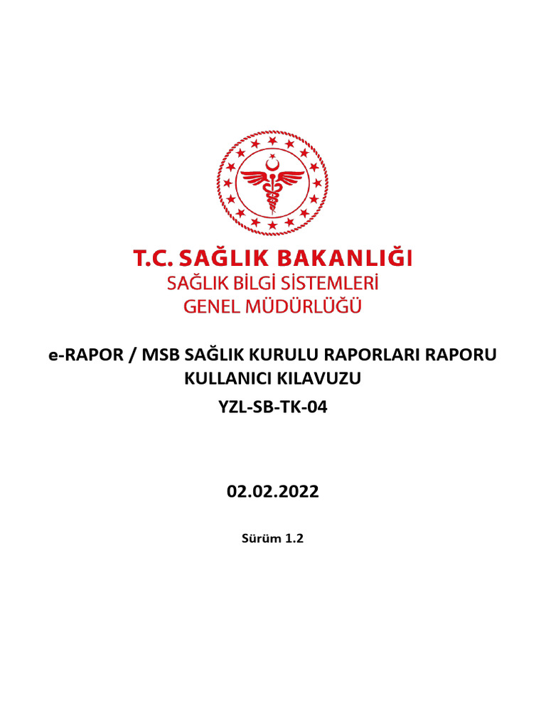 Msb Saglik Kurulu Raporlari Kullanici Kilavuzu | PDF