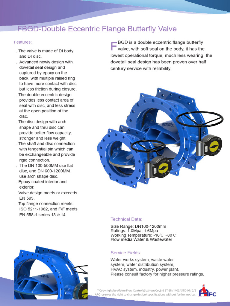 FBGD-Double Eccentric Flange Butterfly Valve | PDF | Steel | Valve