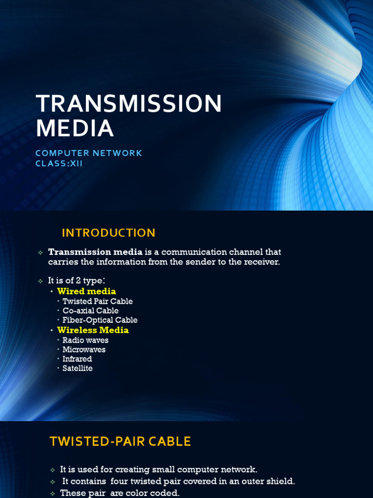 Transmission Media | PDF | Transmission Medium | Information And ... Transmission Media | PDF | Transmission Medium | Information And ...
