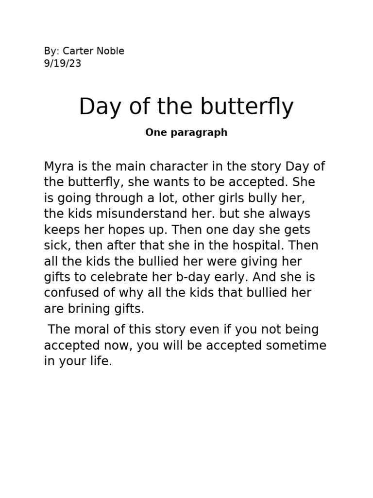 Day of The Butterfly | PDF