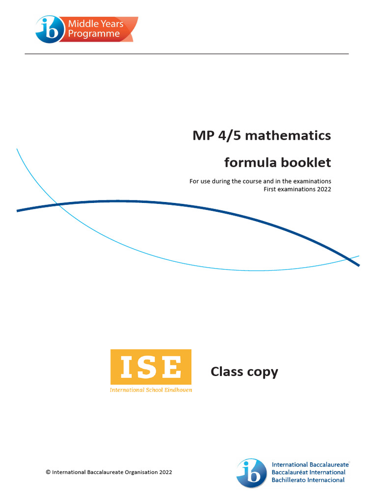 ISE math formula booklet mp45 (1) | PDF