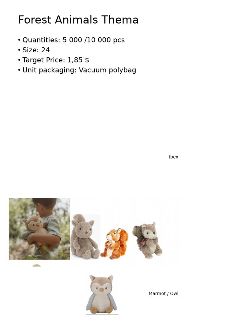 Forest Animals Plush Inquiry | PDF