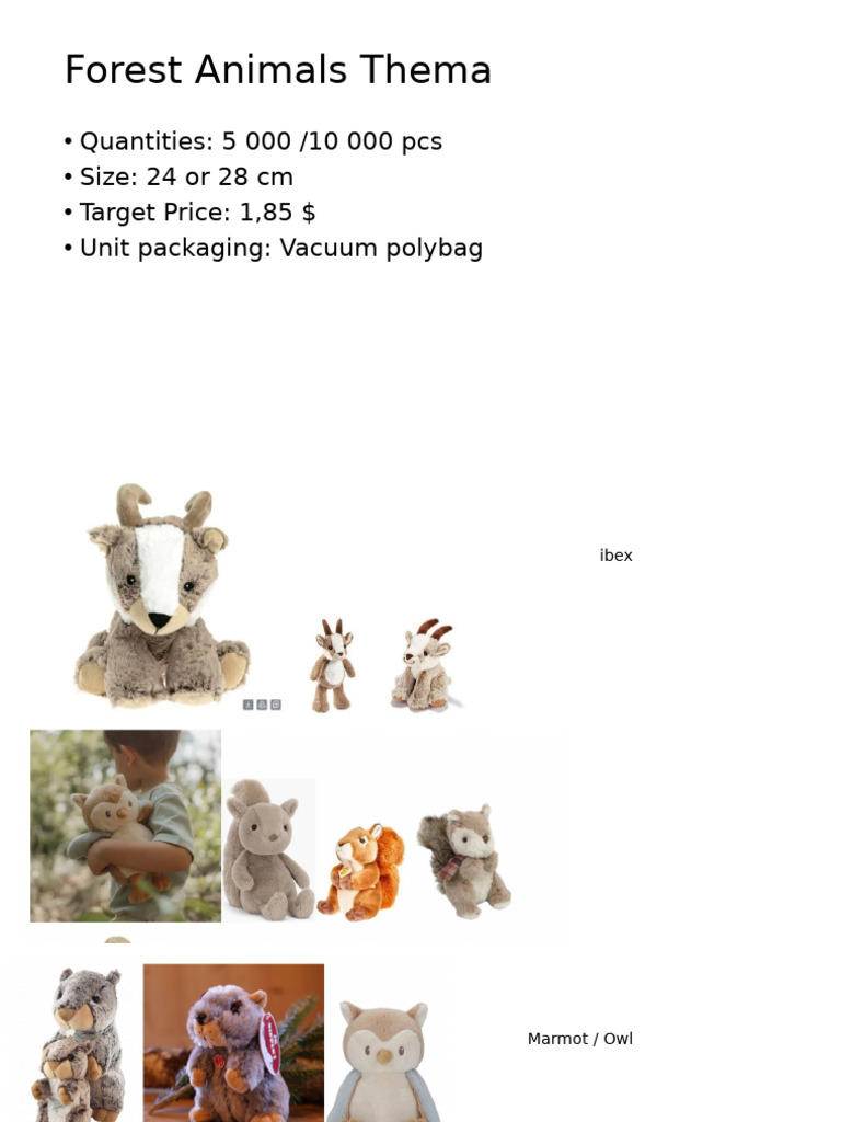 Forest Animals Plush Inquiry | PDF