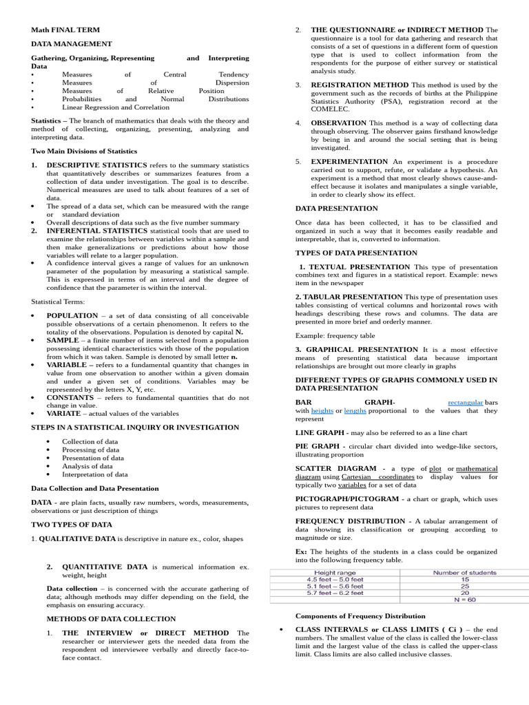 Math 5 | PDF | Statistics | Mean