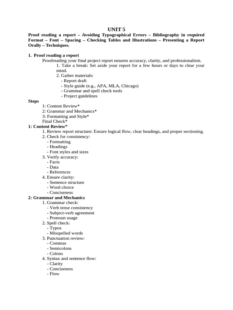unit5 | PDF | Proofreading | Chart