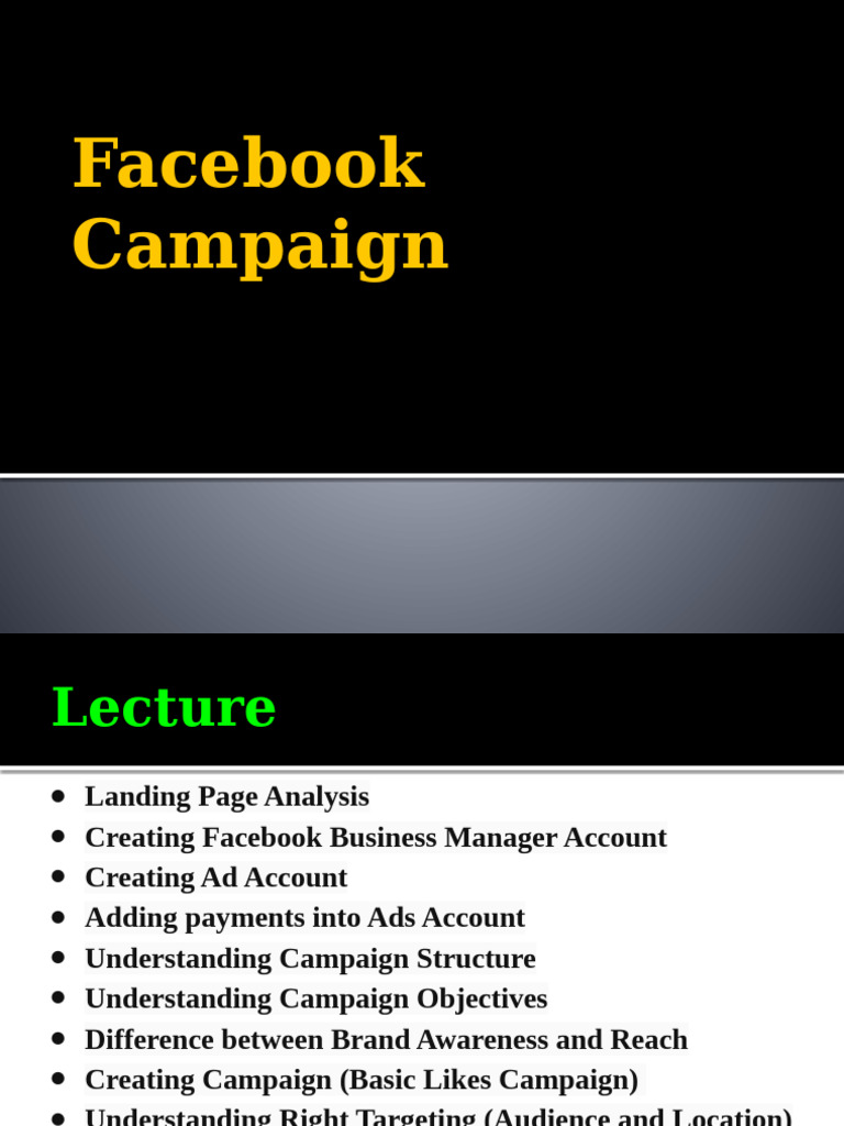 Facebook Ads Campaign Strategy Guide | PDF | Facebook | E Commerce