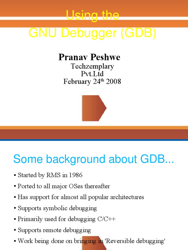 GEEP GDB Basics 24thfeb08 | PDF | Computer Architecture | Information ...