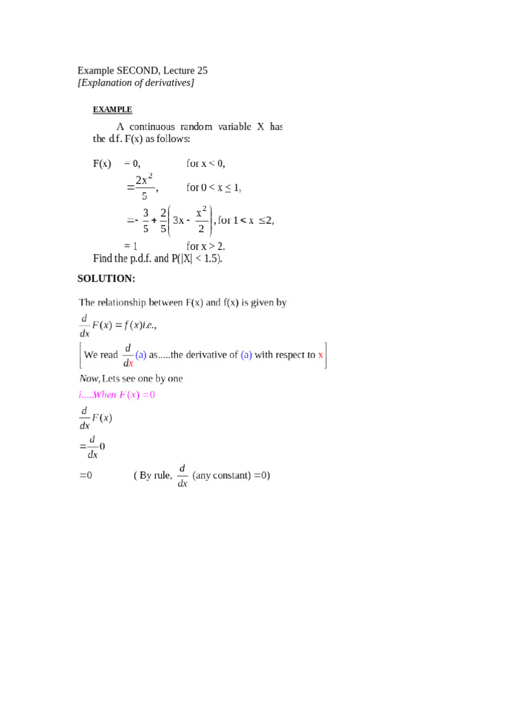 Example SECOND Lec 25 | PDF