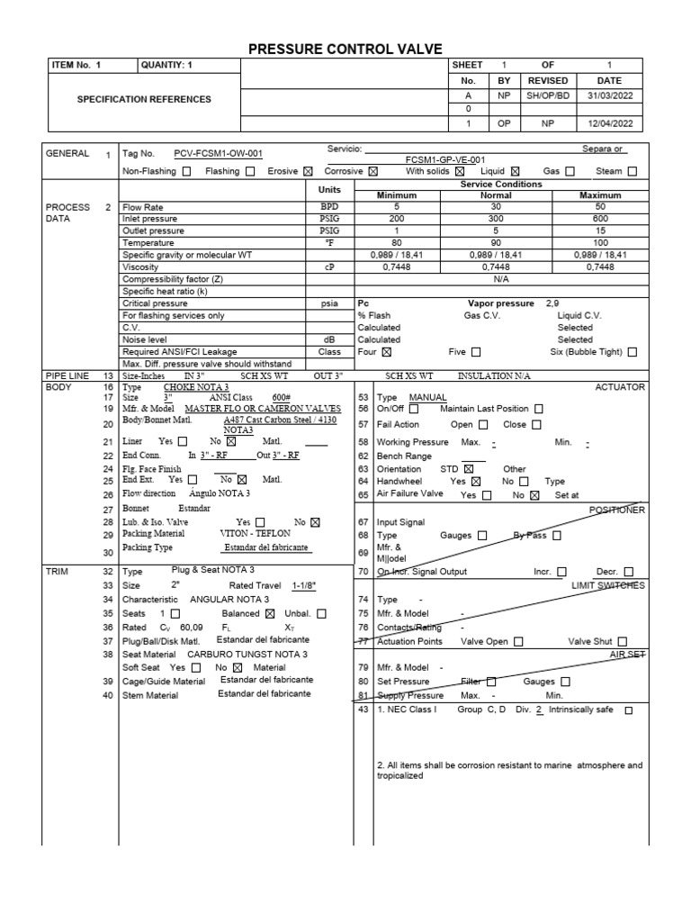 Datasheet choke | PDF | Valve | Liquids