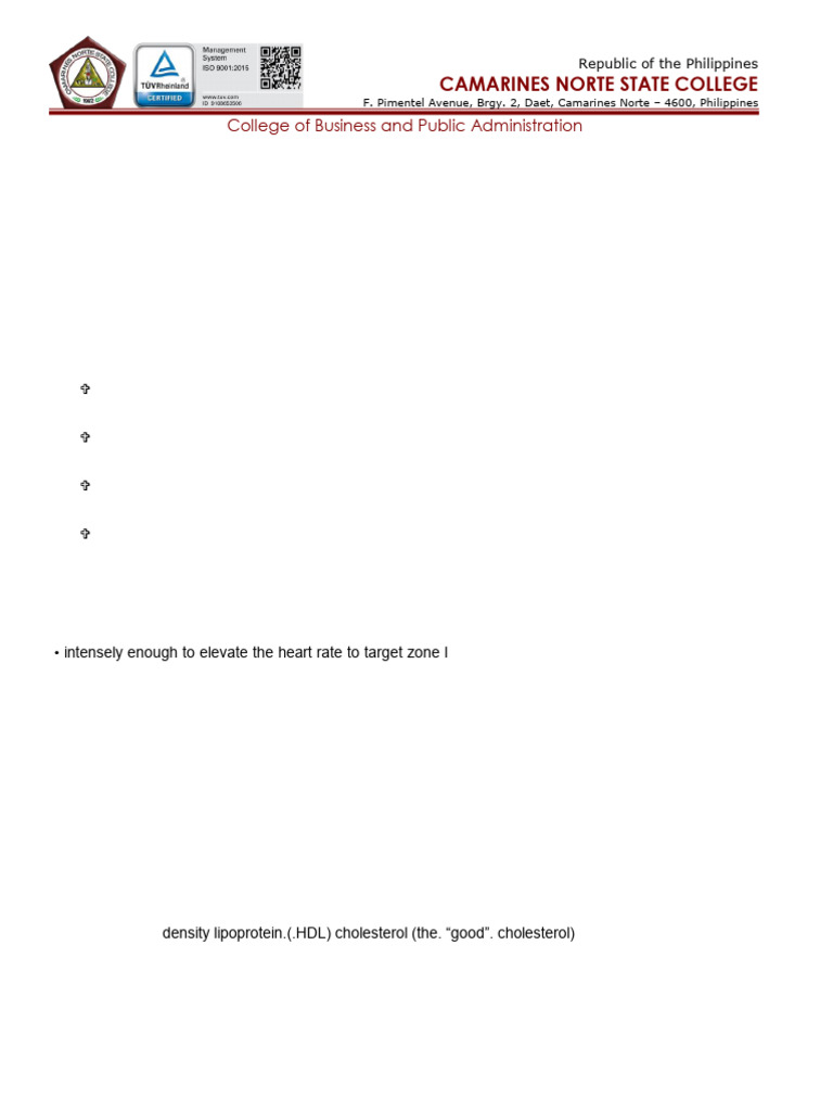 Physical Fitness Pdf Physical Fitness Cholesterol