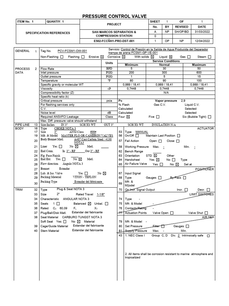 Datasheet Valvula Choke | PDF | Ingeniería mecánica | Ingeniería Química