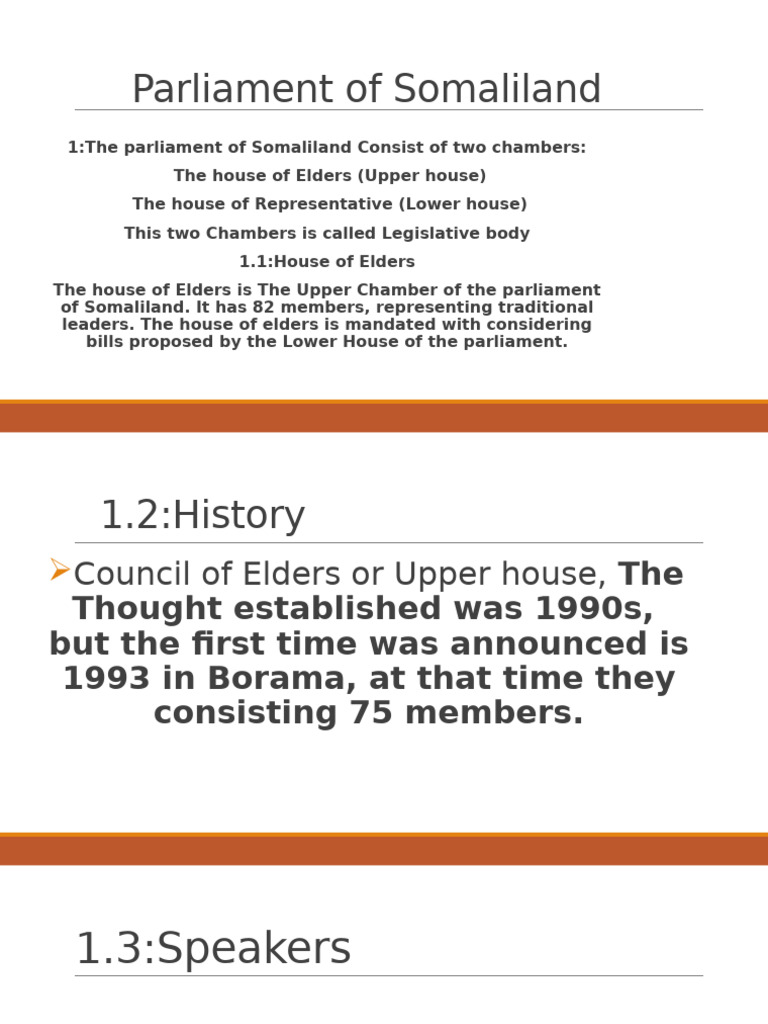 Parliament of Somaliland | PDF