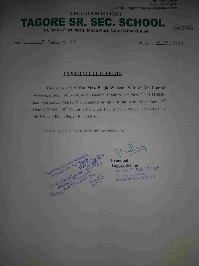 Experience Letter | PDF