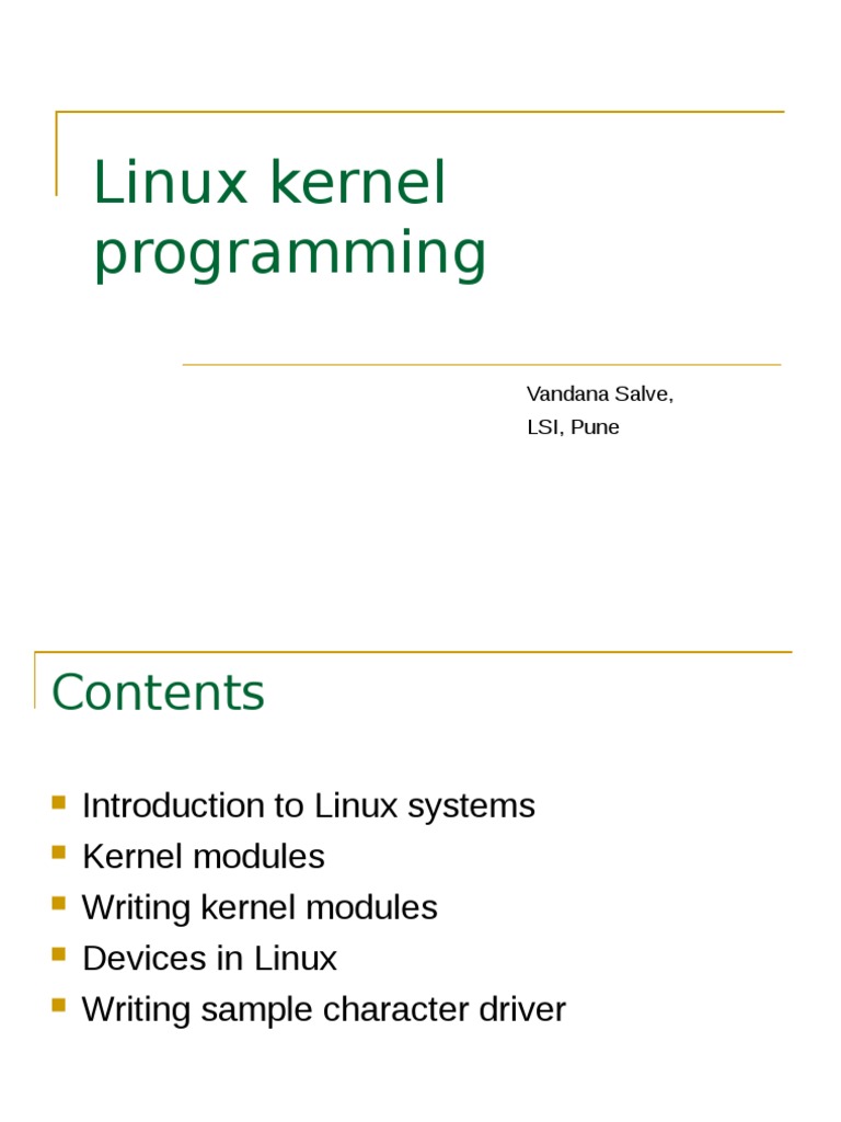 Linux Kernel Programming | PDF | Device Driver | Computer File