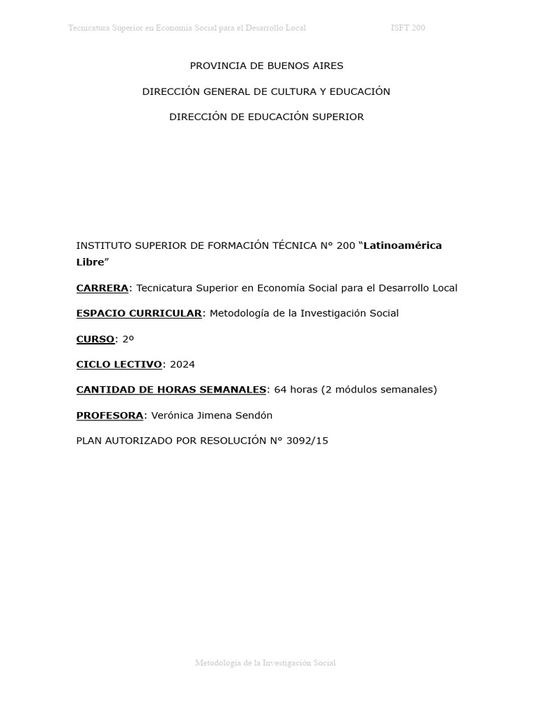 Metodologia de La Investigacion Social 2024 SENDON Proyecto Final.docx ...