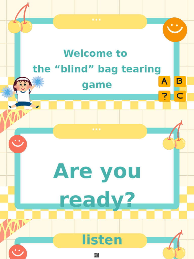 Blind Bag Tearing Game: Career Goals | PDF