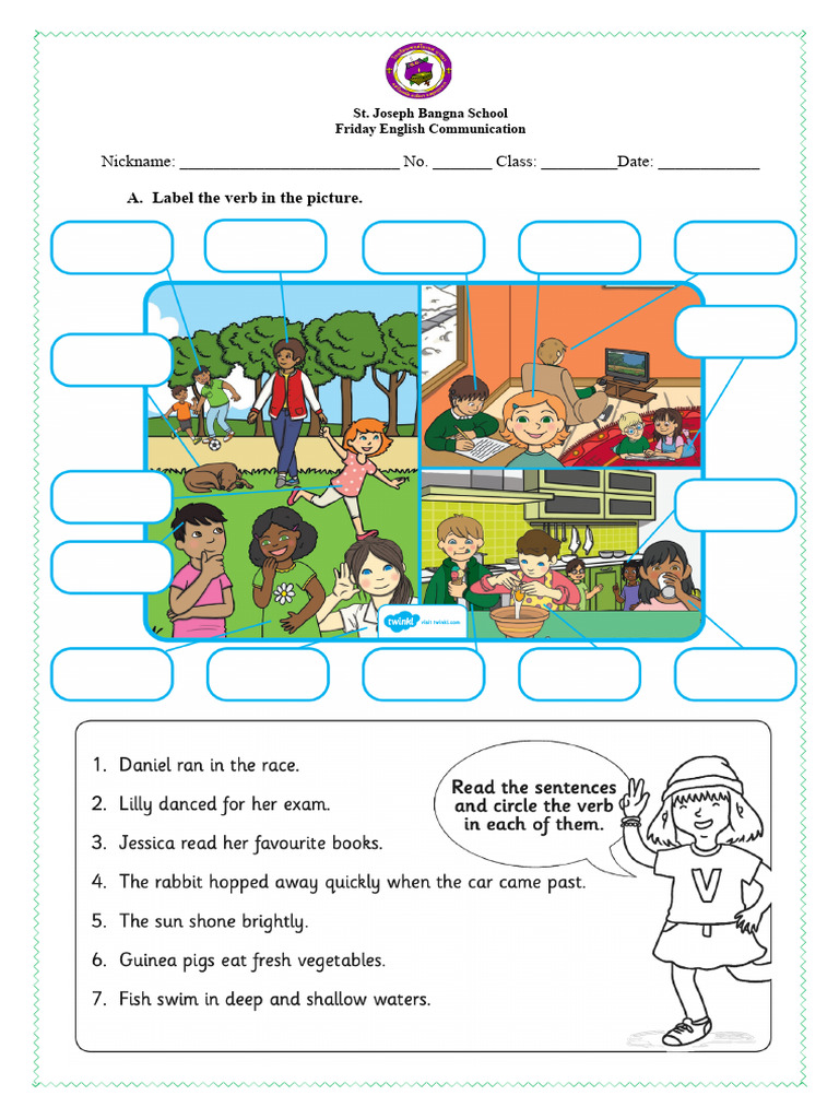 Verb Worksheets | PDF