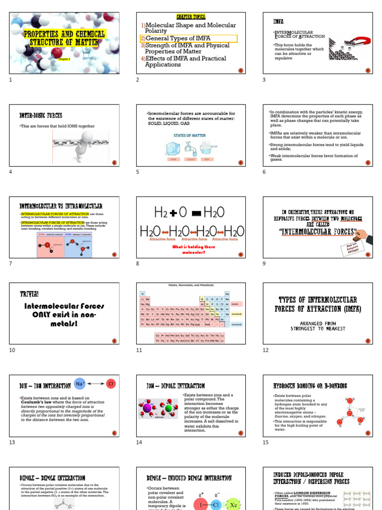 Intermolecular Forces and Their Effects | PDF | Chemical Polarity ...