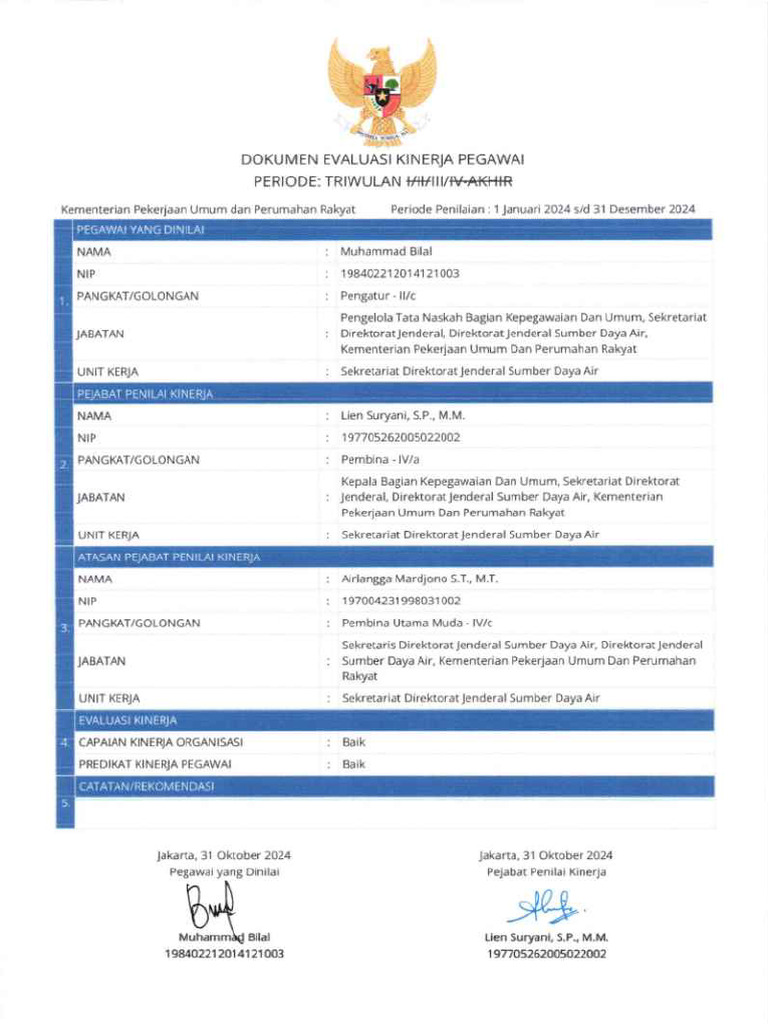 Skp Bilal Triwulan Iii_11zon | PDF