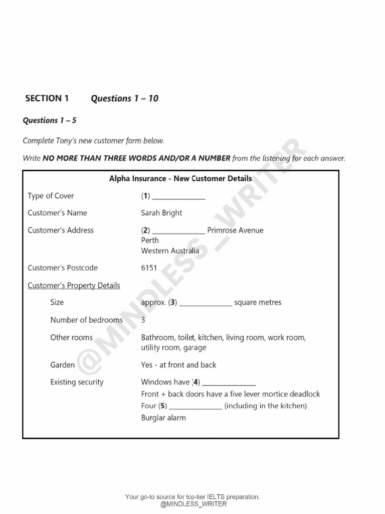 [@mindless_writer] Listening Test | PDF